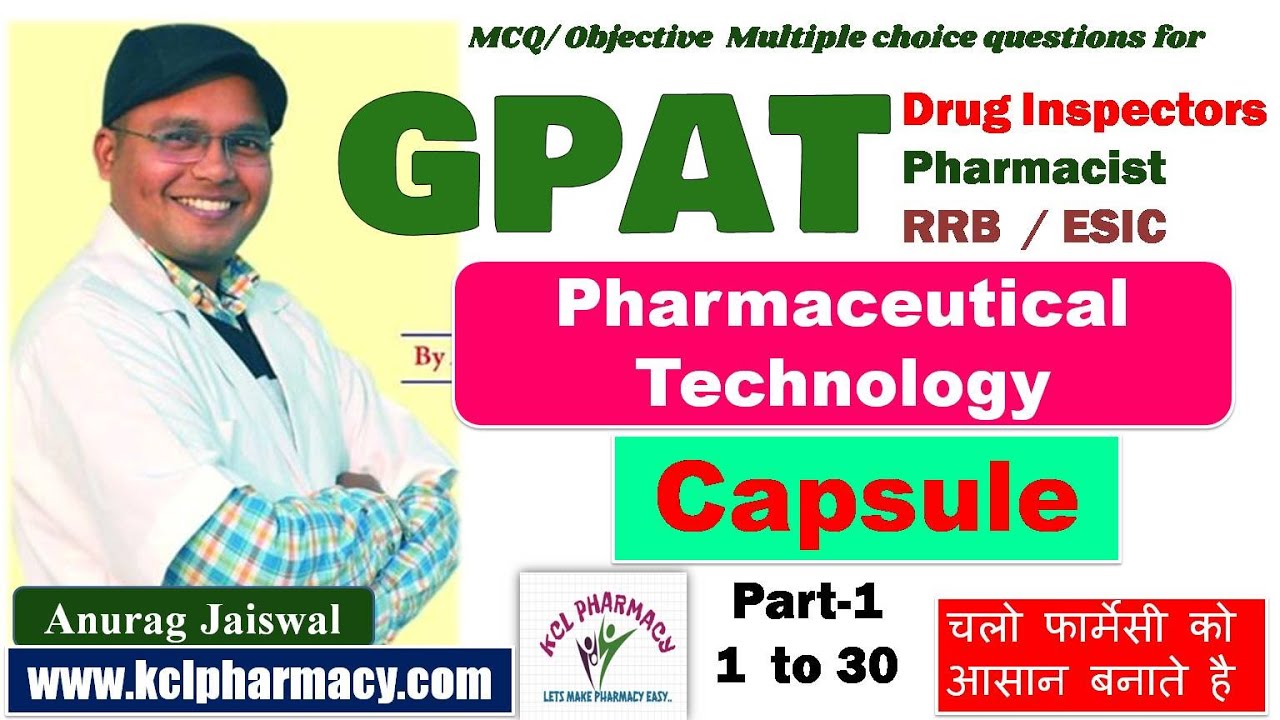 MCQ on Capsule Dosage Form | Part-1 | Pharmaceutical Technology ...