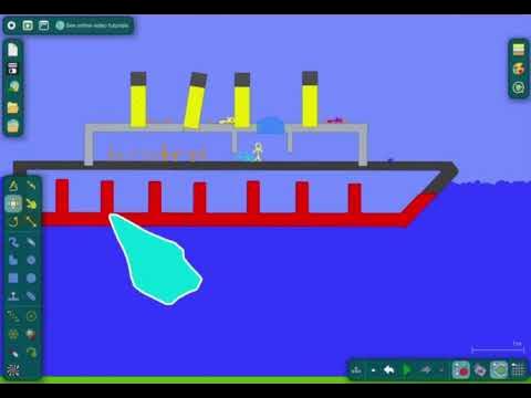 Sinking of the titanic in algodoo - YouTube