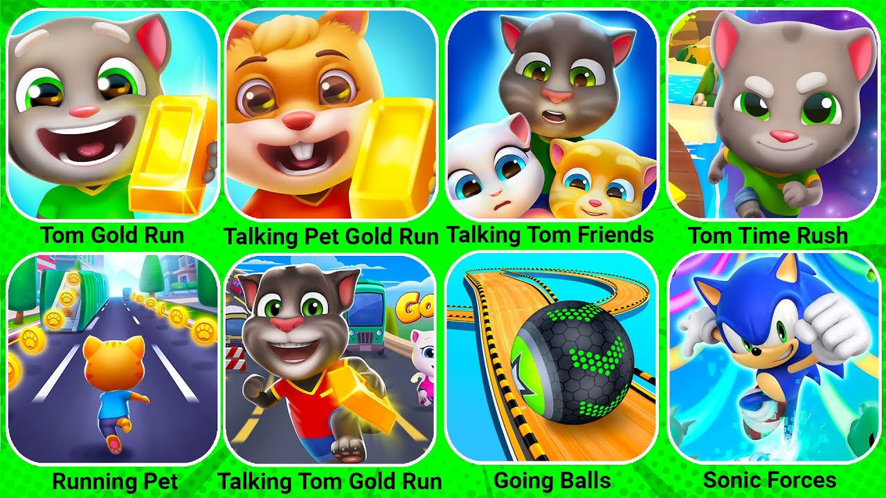 Talking Tom Gold Run, Talking Pet Gold Run, Talking Tom Time Rush, Cat ...