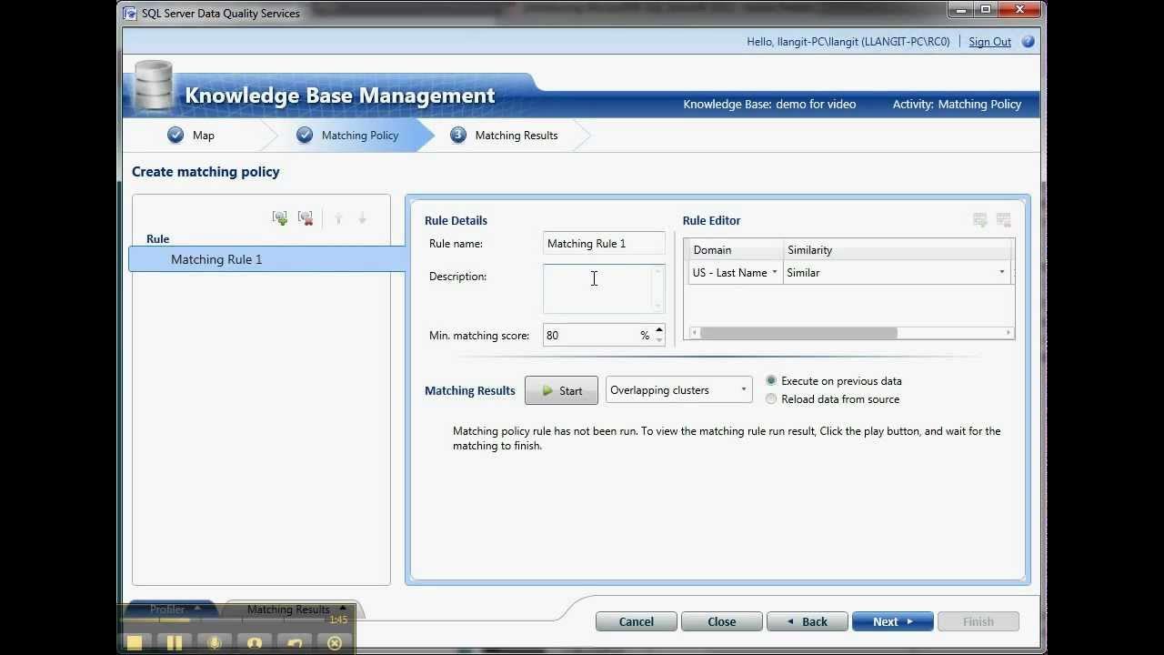 Data_Quality_Services_SQL_Server_2012_-_Matching_Policy - YouTube