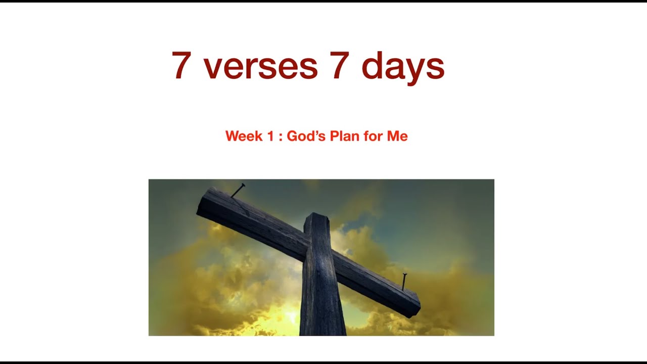 Week1: God's plan for me - YouTube