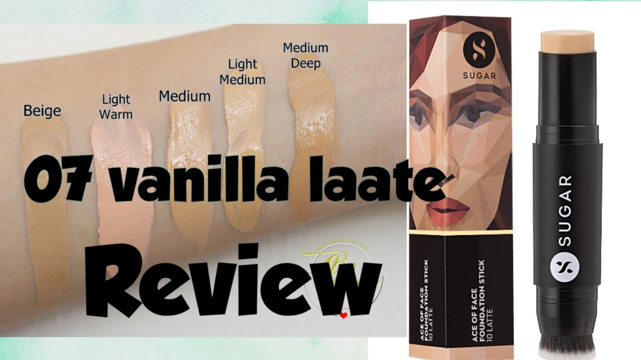SUGAR Ace of Face Foundation Stick Review/ shade 07 vanilla laate...😱 ...