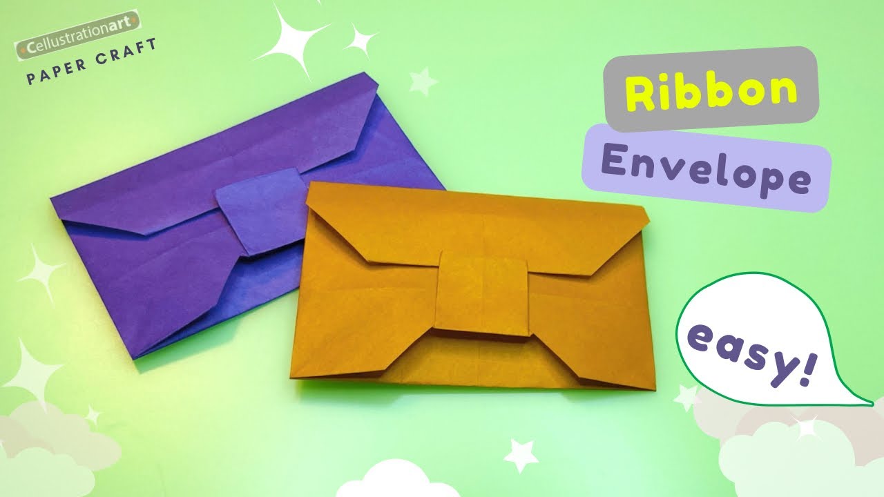 Very Easy! DIY Paper Envelope | Paper Origami Envelope | Ribbon ...
