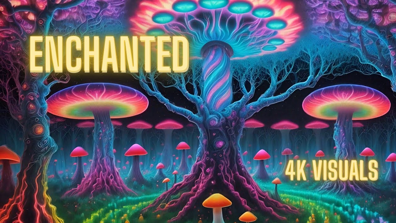 Enchanted - TRIPPY 4K Psytrance Visuals - YouTube