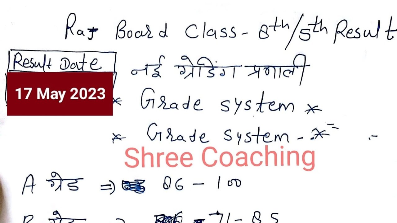 Rajasthan Board 8th Class Grading System / 8th Class Grade System 2023 ...