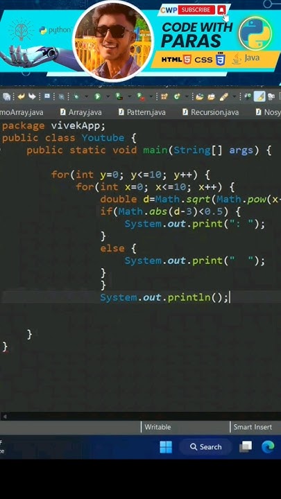 Circle Pattern In Java With Math Function Coding Forloop Trending Viral