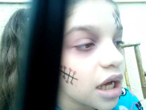 Zombie makeup tutorial for kids part 2 - YouTube