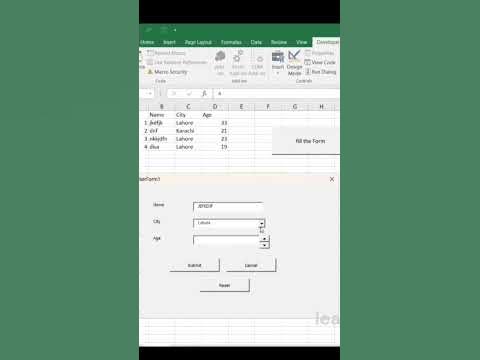 Data entry form in excel vba #ytshorts #excel #exceltipsandtricks #exceltips - YouTube