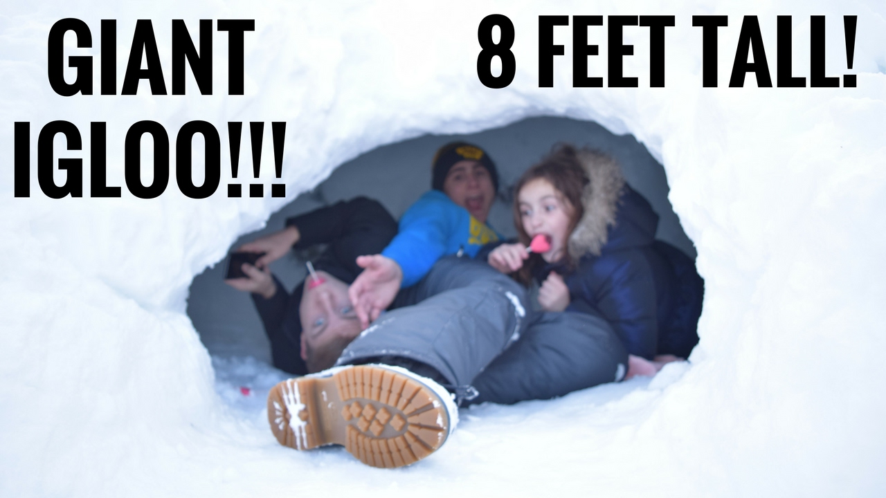 GIANT! 8 FOOT TALL! IGLOO! - YouTube