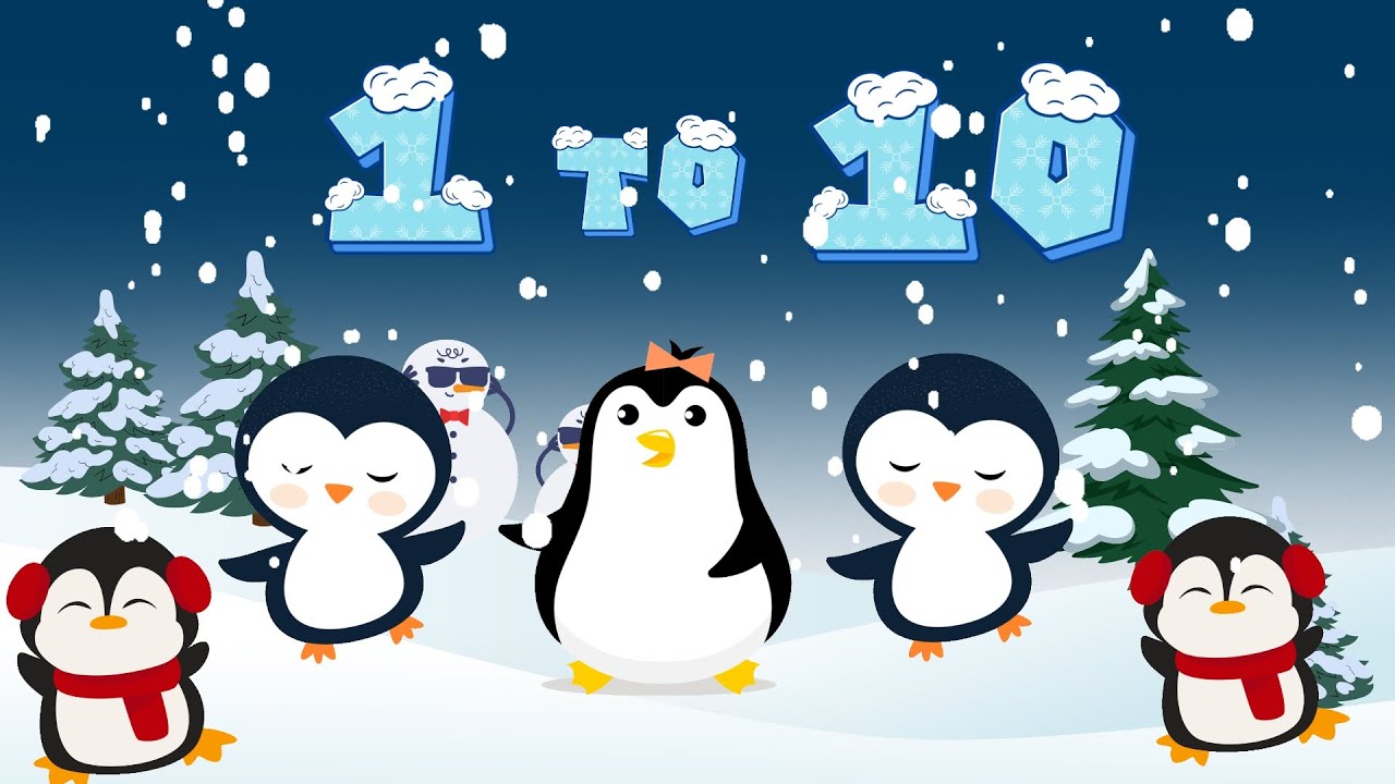 Penguin Counting Song 1-10 | Learn Numbers with Cute Penguins for ...