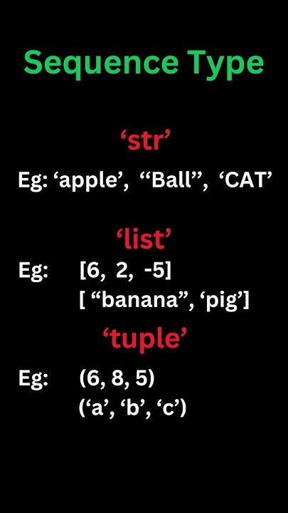 Data types in python | Sequence data type | Python - YouTube