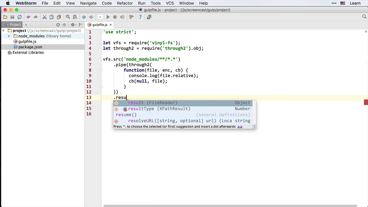 Gulp 11 Понимаем ли мы потоки Node JS - YouTube