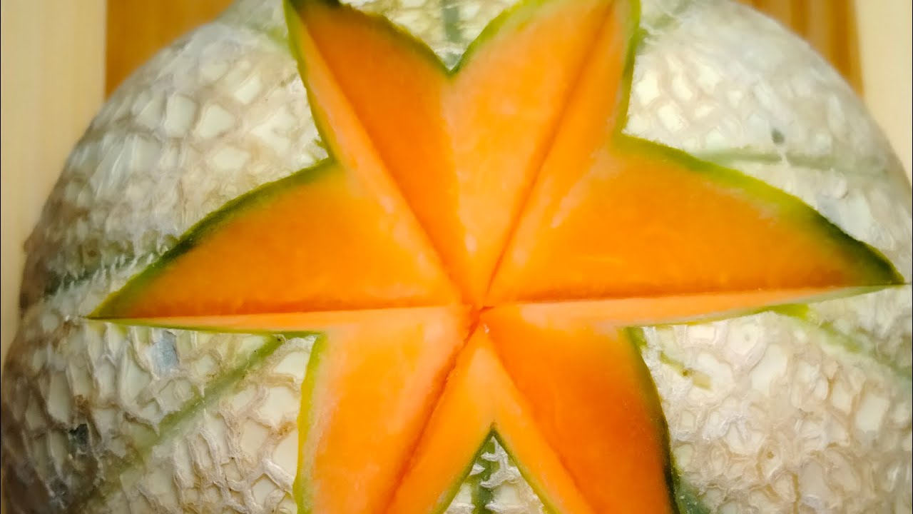 amazing fruit cutting skill, awesome muskmelon cutting video ️ # ...