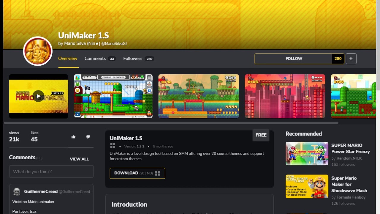 how to get super mario unimaker v1.S - YouTube