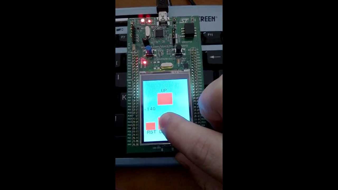 STM32F4 DISCO Touch Screen Hello World - YouTube