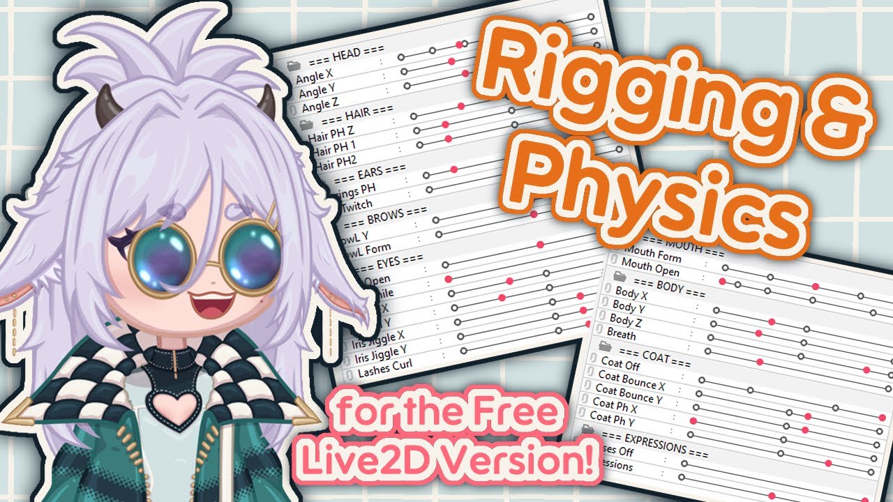 How to rig your Vtuber model on the Free Live 2D Version || Rigging and ...