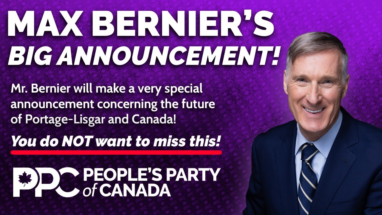Max Bernier's Big Announcement - YouTube