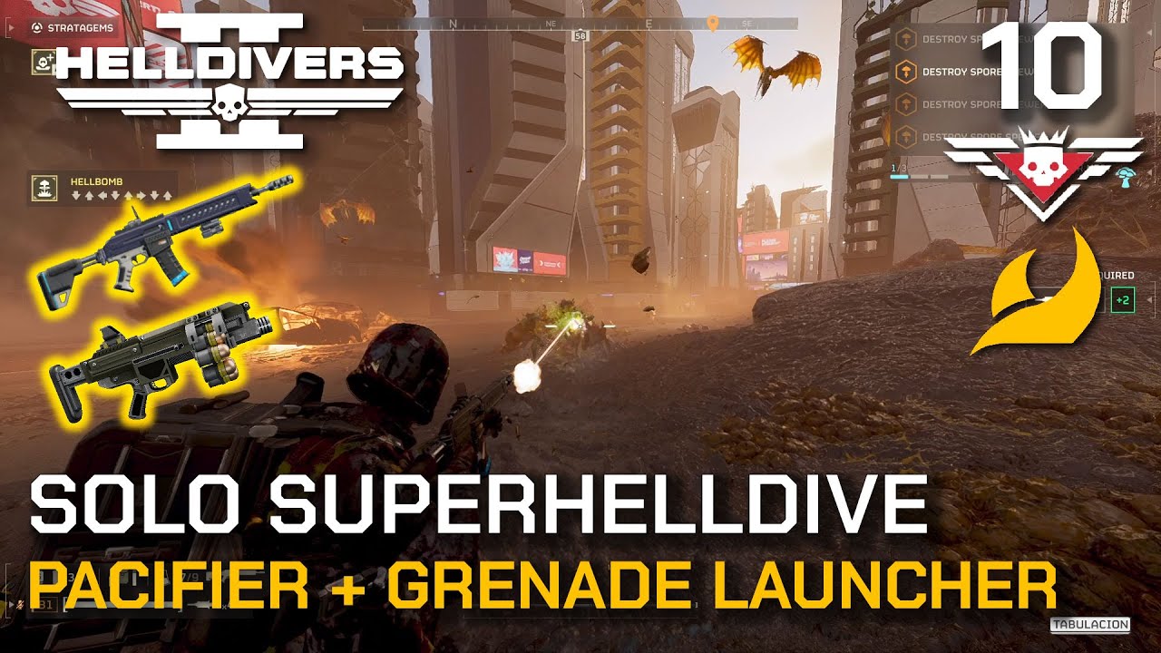 Helldivers 2 - I´m Kinda Loving The PACIFIER - Solo Full Clear ...