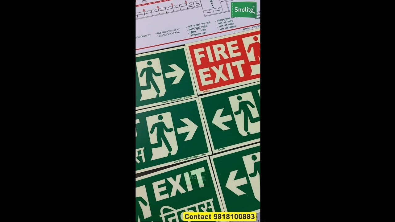 NO EXIT, FIRE EMERGENCY SIGNS, ACCESS AND ESCAPE, FIRE SAFETY SIGN ...
