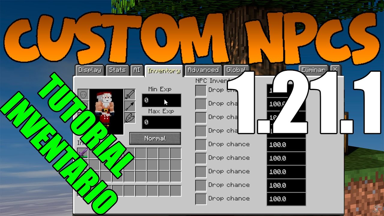Tutorial del CUSTOM NPC'S MOD - Minecraft 1.21.1 Español (Inventario) - YouTube