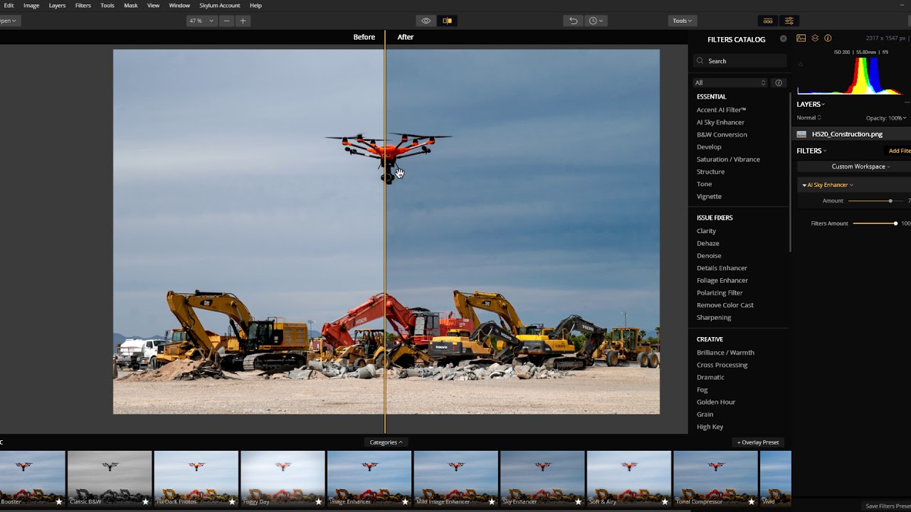AI Sky Enhancer Filter Update to Luminar/Skylum - YouTube