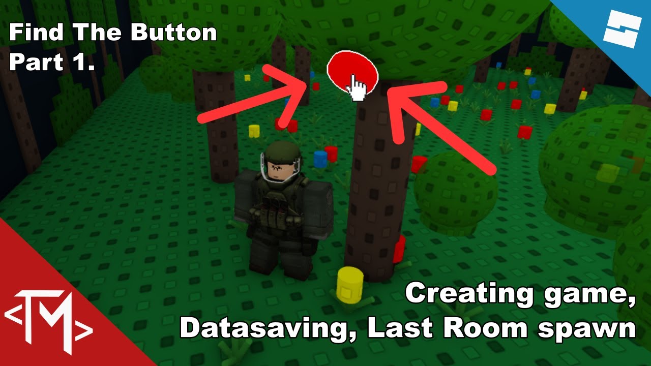 Part 1 of Creating Roblox Game ,,Find The Button" — Creating Game, Datasaving, Last Room ...