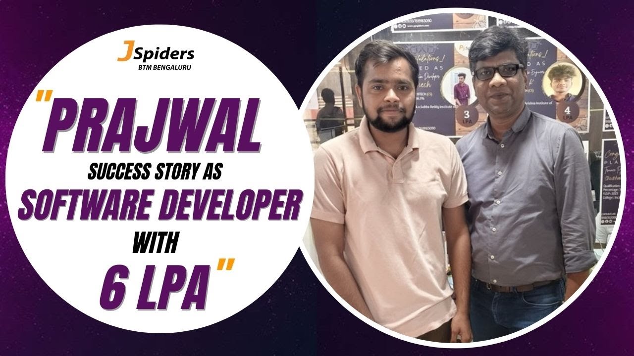 💼 Prajwal Gundi Placed as Software Developer at 6 LPA | Thanks to JSpiders BTM | 2025 ECE ...