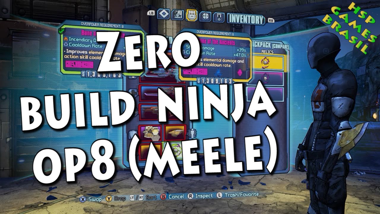 Zero: build ninja (meele) Borderlands 2 - YouTube