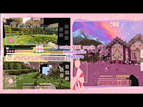 3 cute Gui pack and Aesthetic texture pack for minecraft bedrock 1.20-1 ...