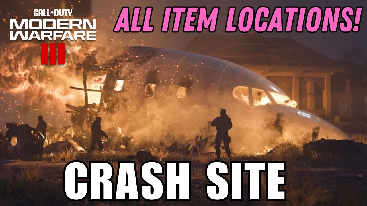 MW3 - CRASH SITE MISSION - ALL ITEM LOCATIONS! (Modern Warfare 3 ...