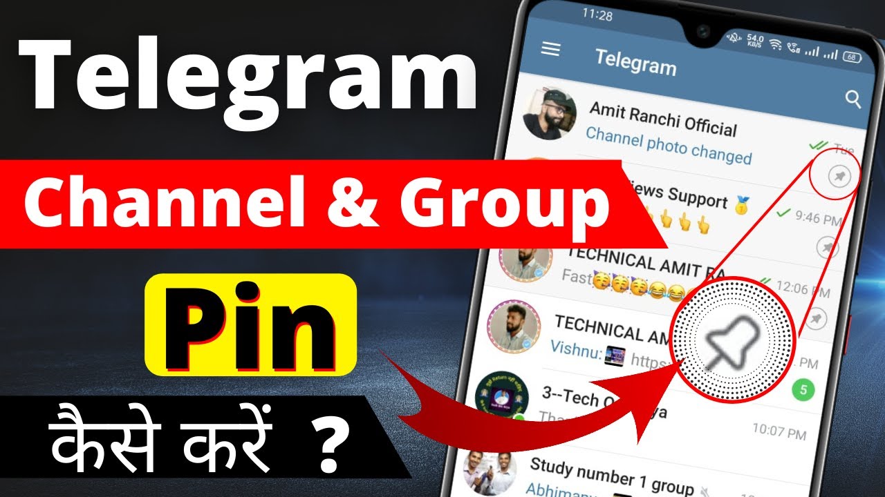 How to pin Telegram Channel and Group | Telegram group me message pin ...