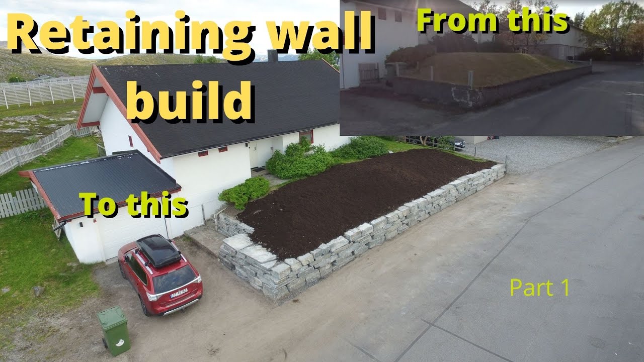 Tearing down and building a new retaining wall (Part 1) - YouTube