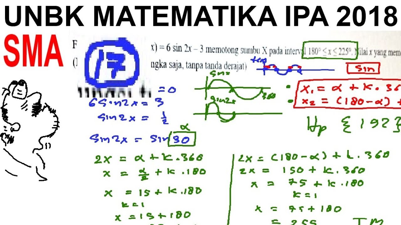 pembahasan UNBK SMA matematika IPA 2018, no17 rumus periodik ...