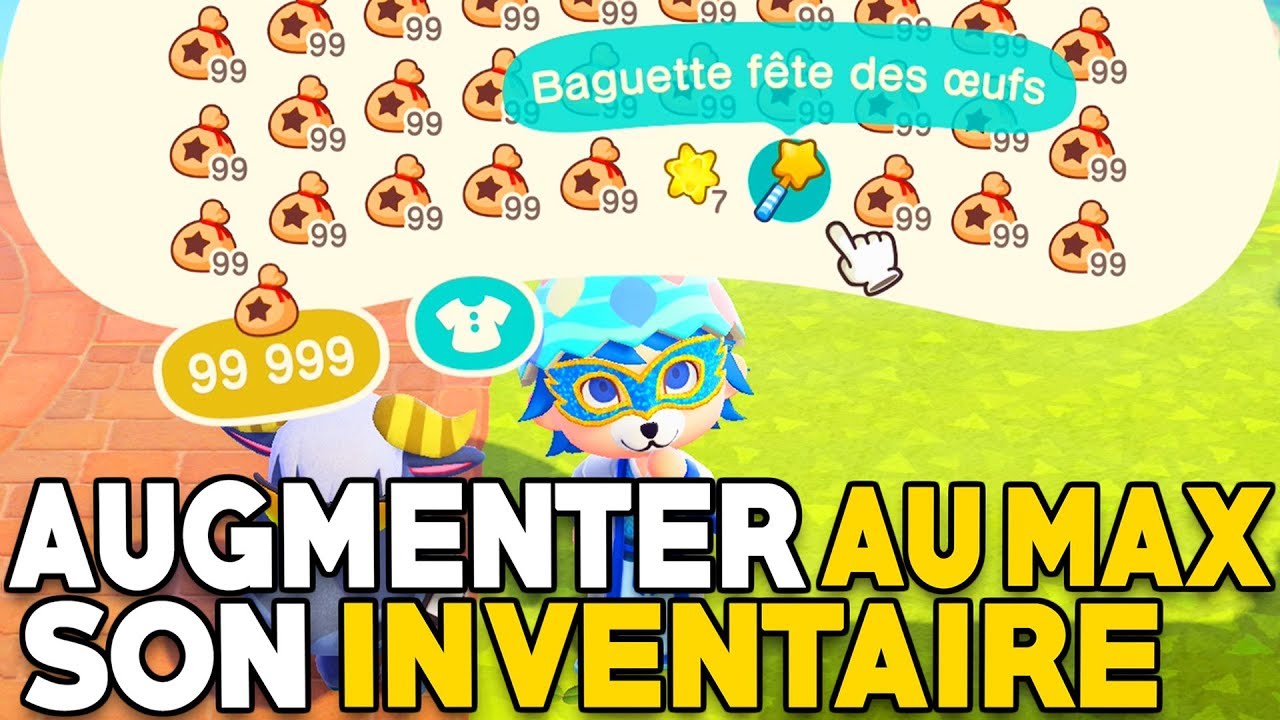 ACNH TUTO: COMMENT AUGMENTER LA TAILLE DE SON INVENTAIRE (AU MAX ...