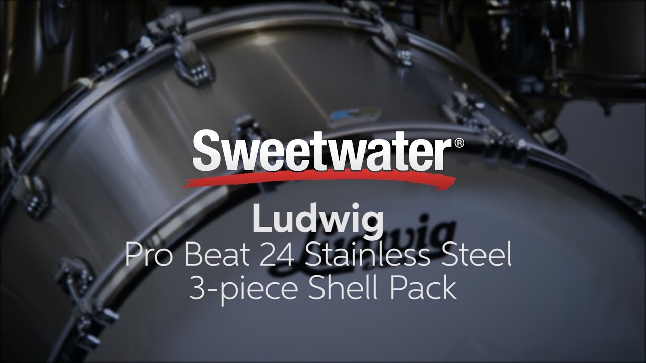 Ludwig Pro Beat 24 Stainless Steel 3-piece Shell Pack Review - YouTube