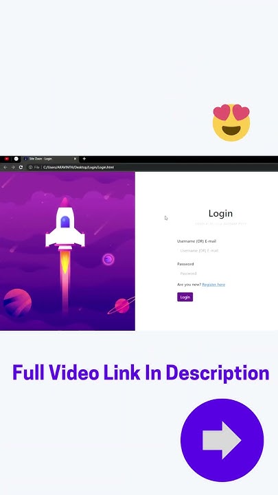 Login and register form | HTML, CSS | Full video link in description - YouTube