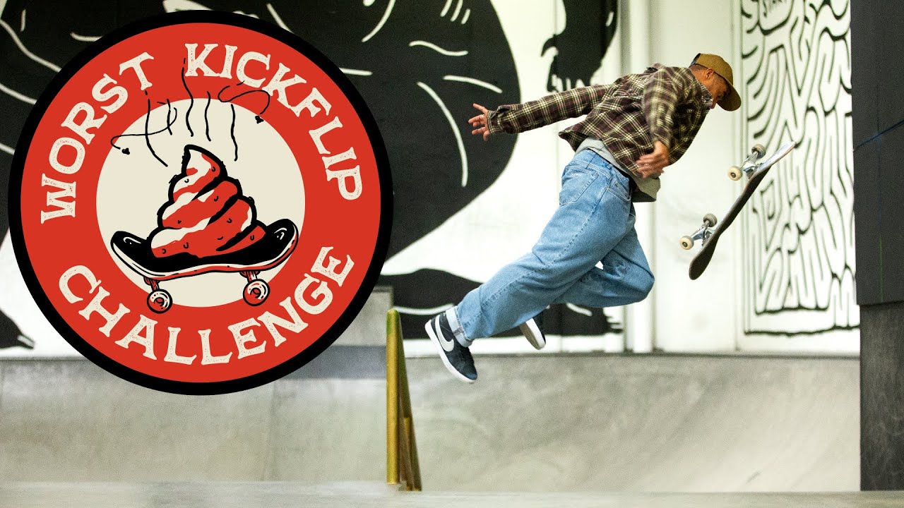 Eric Koston's WORST Kickflip Challenge - YouTube