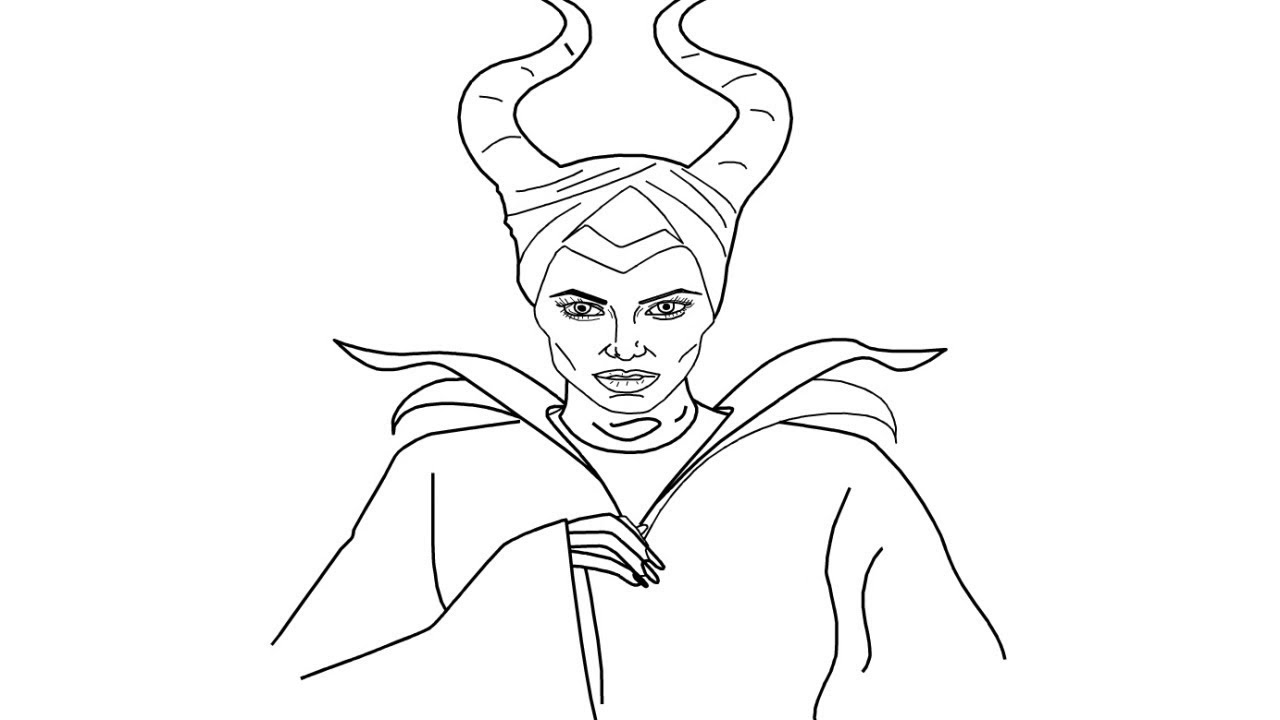 How to draw Maleficent face ||| Easily step by step - YouTube