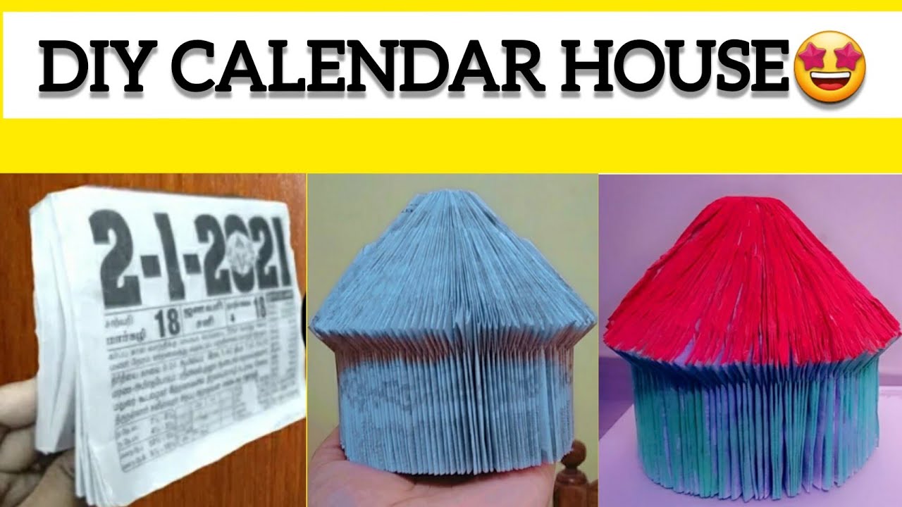 DIY | How to make a PAPER HOUSE using daily calendar easily at home ...
