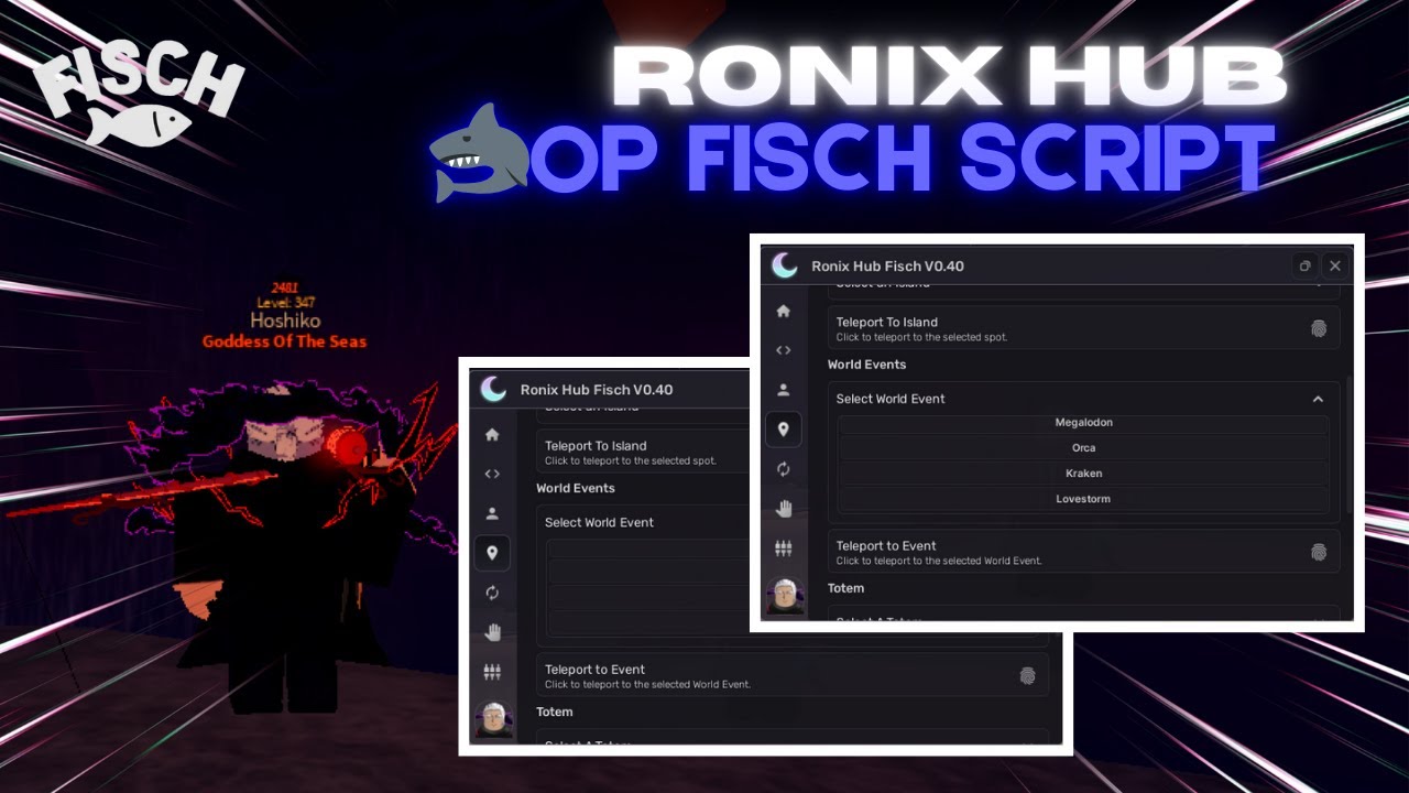 Best Roblox Fisch Script | Ronix Hub | Fast Catch & Easy Money (PC ...
