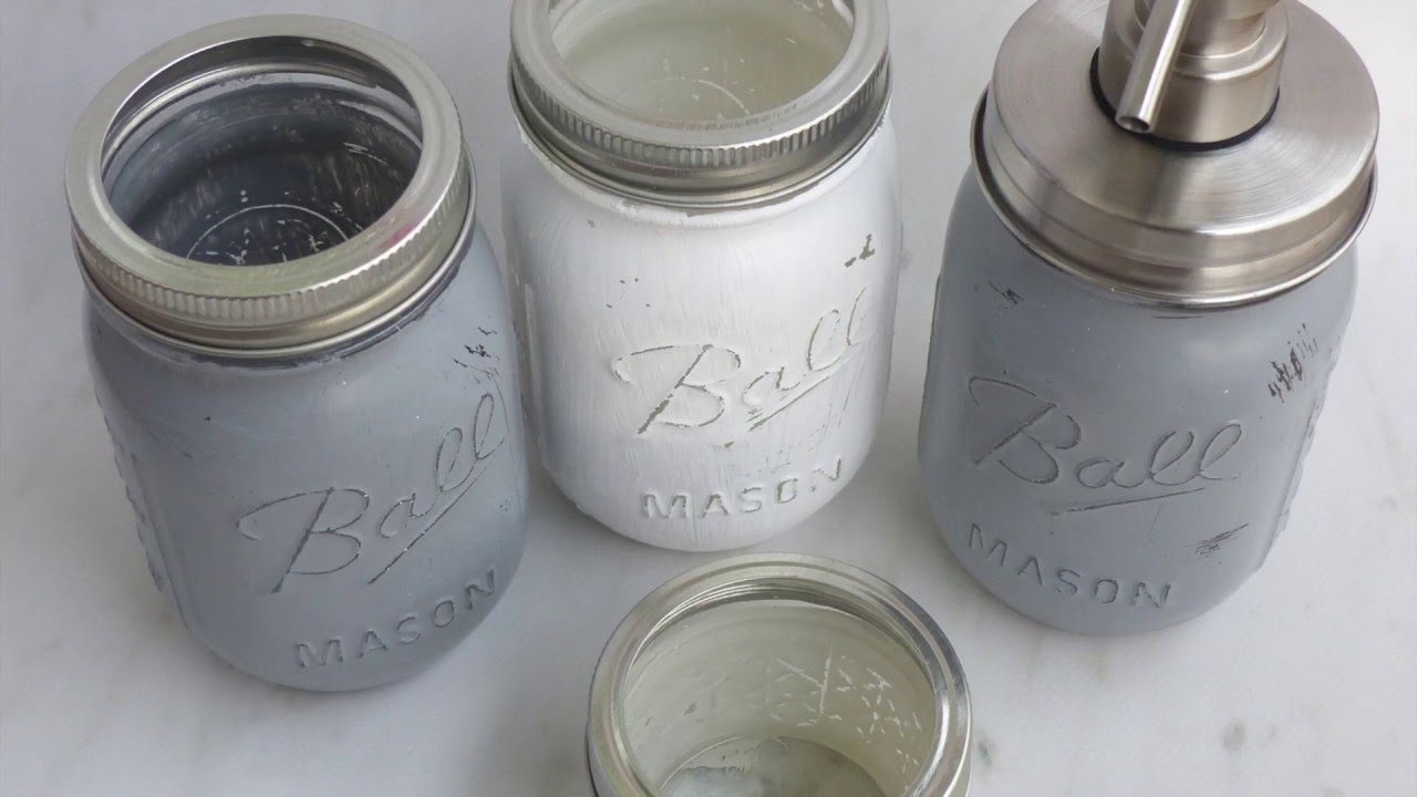 Distressed Mason Jars | Vintage-Look | DIY - YouTube