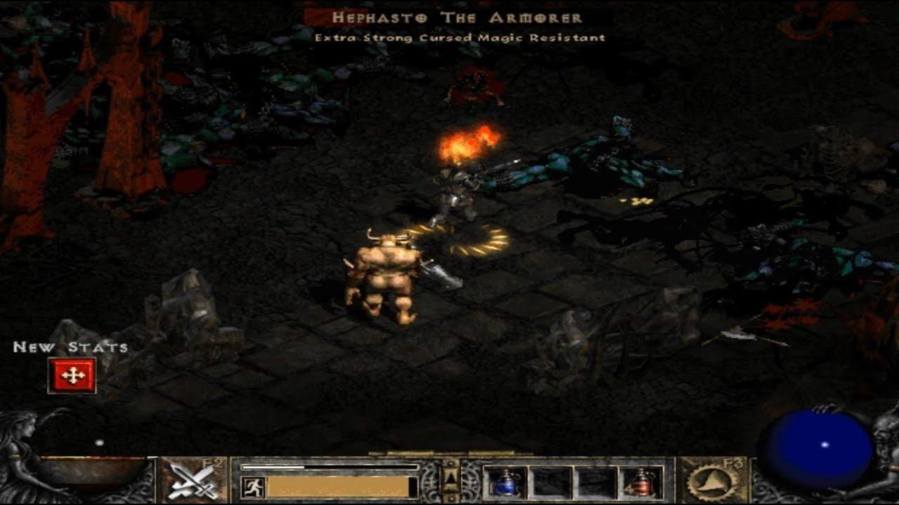 Diablo 2 Patch 1.0 Hephasto the Armorer (Normal) vs Thorns/Conversion ...