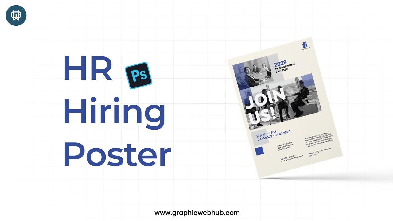 HR Hiring Poster Design In Photoshop | Designer - YouTube