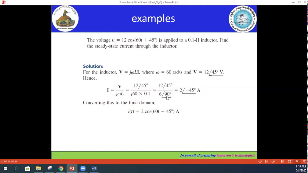 Time domain to phasor domain transformation and calculations - YouTube