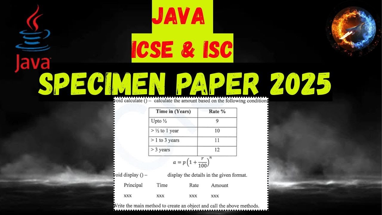 ICSE Class 10 Java Bank Class Program Explained Step-by-Step (2025 ...