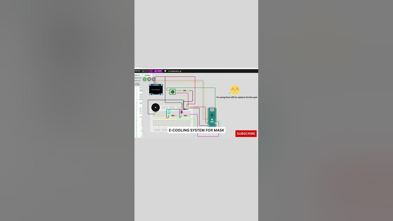Self Cooling System For Mask Wokwi Arduino Arduinotutorial Arduinoproject Coding