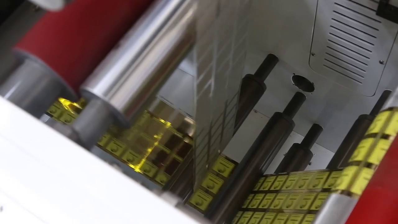 Flower flexo cold foiling - YouTube