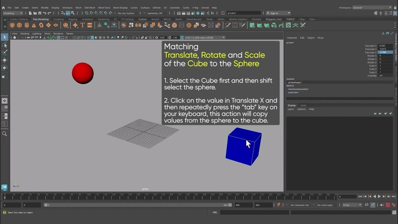 Matching Translate, Rotate and Scale of an object to another - YouTube
