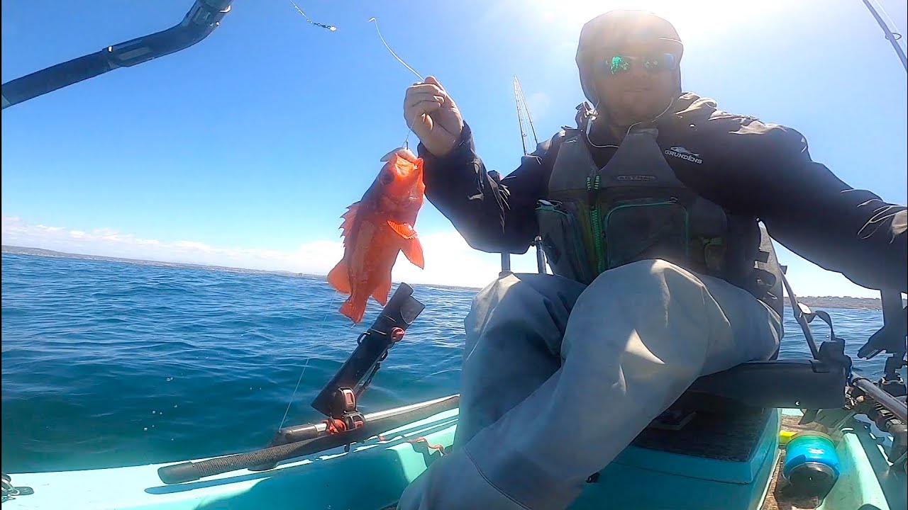 Vermillion Red Rockfish Catch Clean Cook | Solo Skiff Fishing San Diego ...