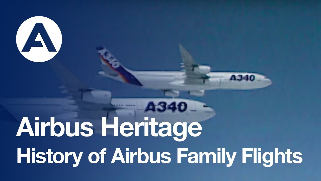 History of Airbus family flights - YouTube